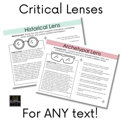 Teaching Critical Lenses: Fun Ways to Apply Lenses in Literature ...