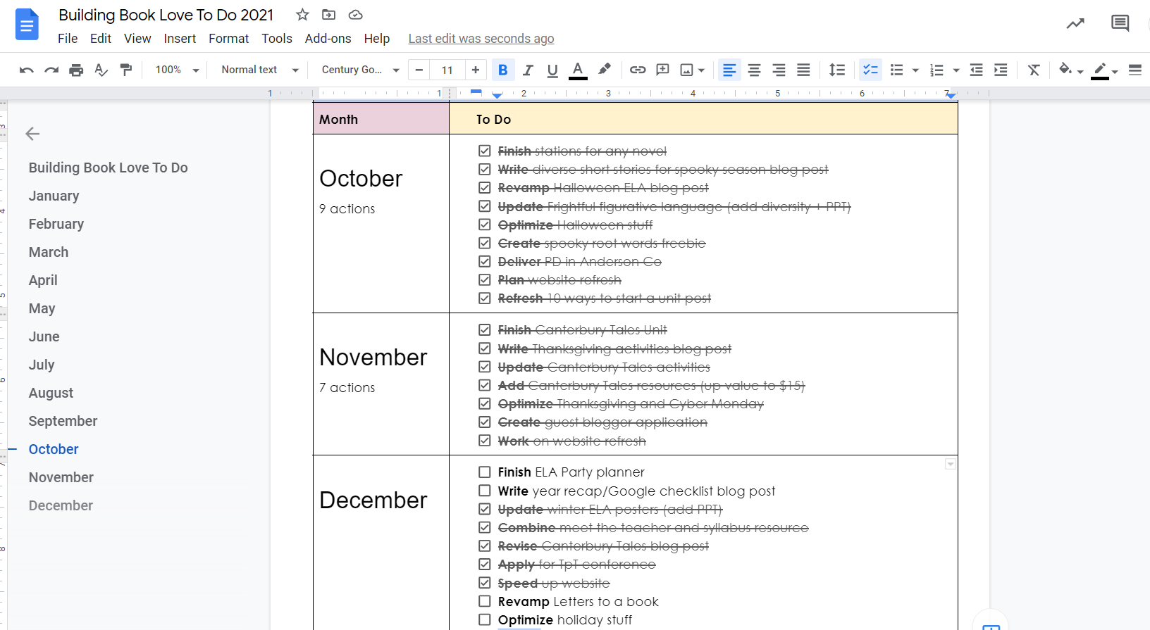 Meet the Google Doc Checklist Feature - Building Book Love