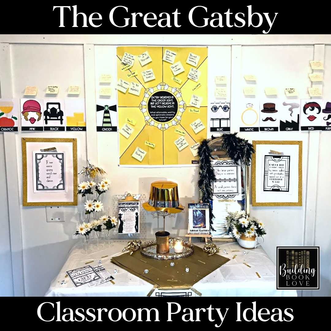 Ideas for Your Great Gatsby Classroom Party - Building Book Love