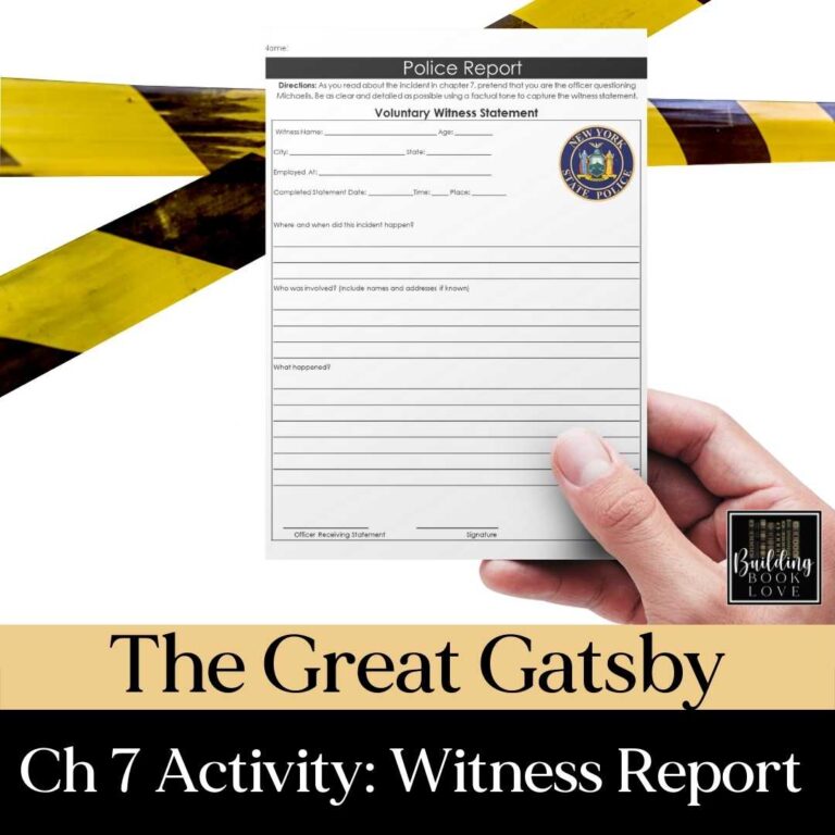 Meaningful & Fun Activities for Teaching The Great Gatsby - Building ...