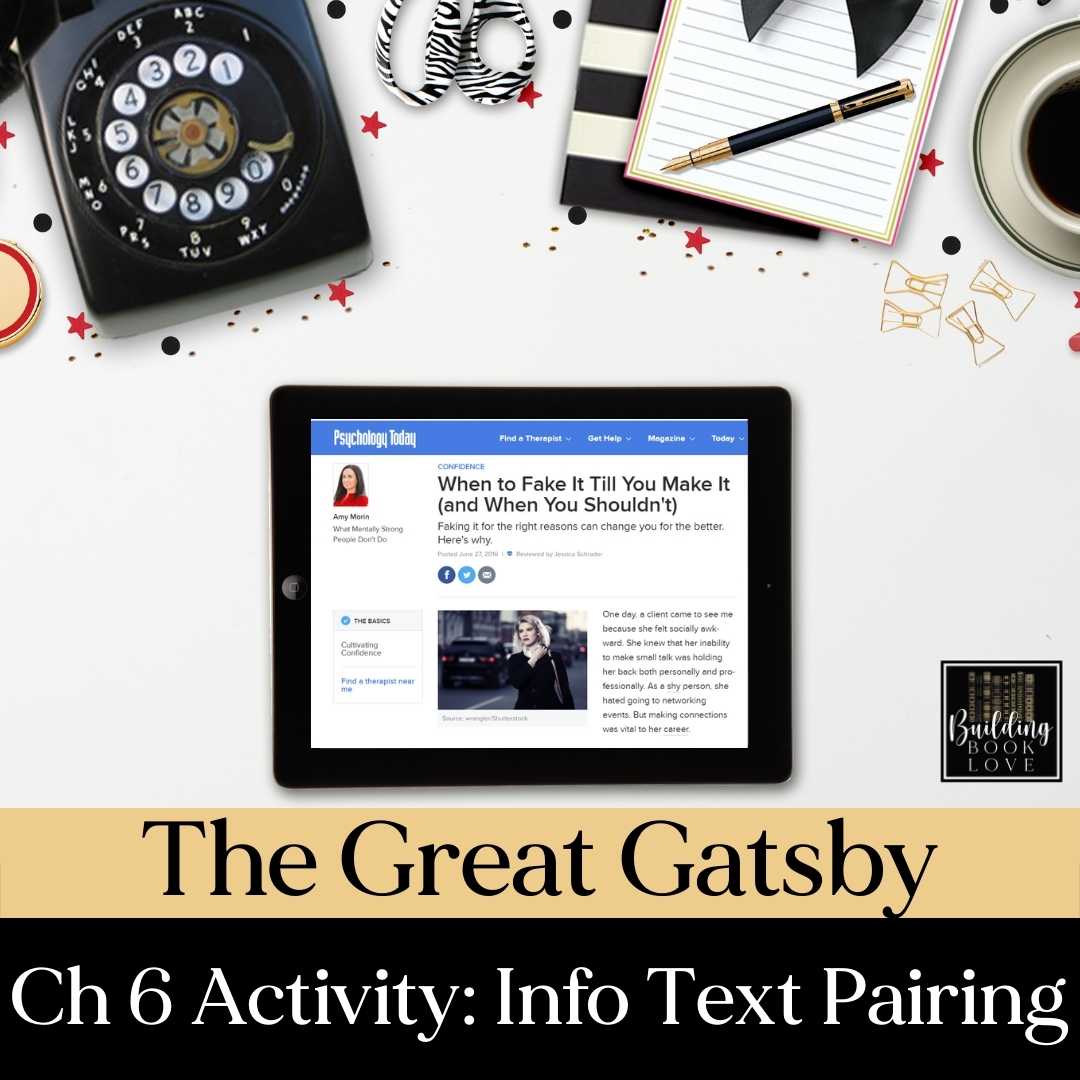 Meaningful & Fun Activities for Teaching The Great Gatsby - Building ...