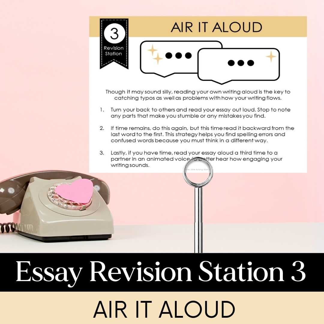 High School and Middle School ELA Essay Revision Stations - Building ...