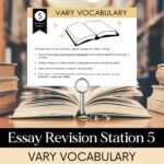 High School and Middle School ELA Essay Revision Stations - Building ...