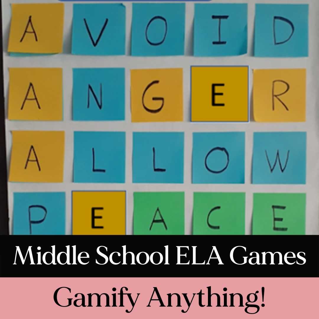 5 Middle School ELA Game Ideas - Building Book Love