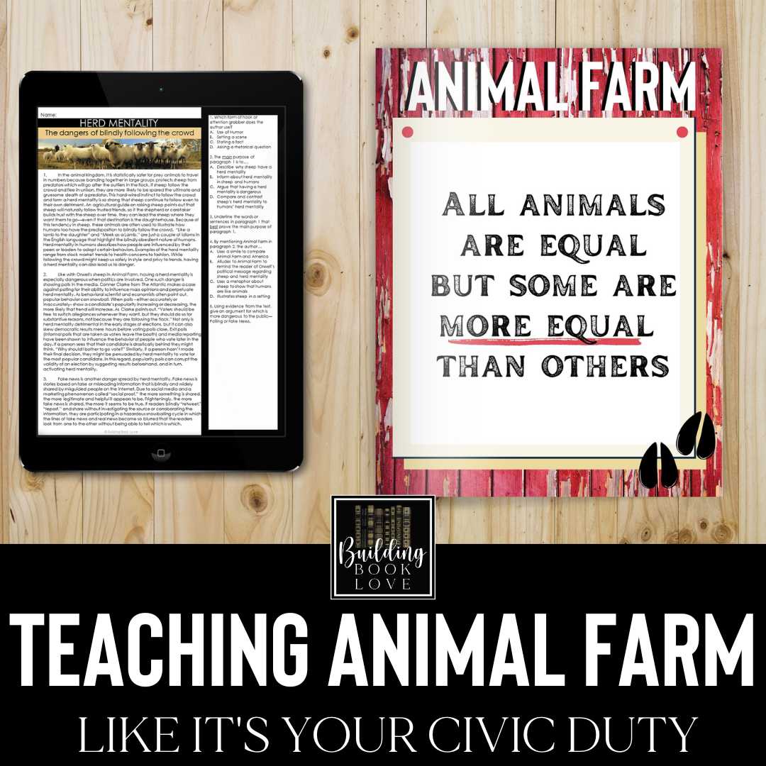 Animal Farm Lesson Plans: Teaching Orwell Like It’s Your Civic Duty ...