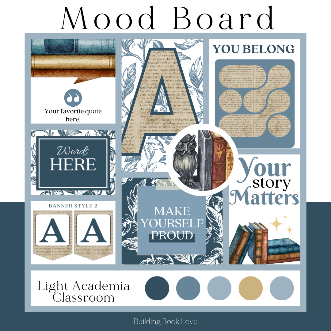 Light Academia Middle School ELA Classroom Decor - Building Book Love