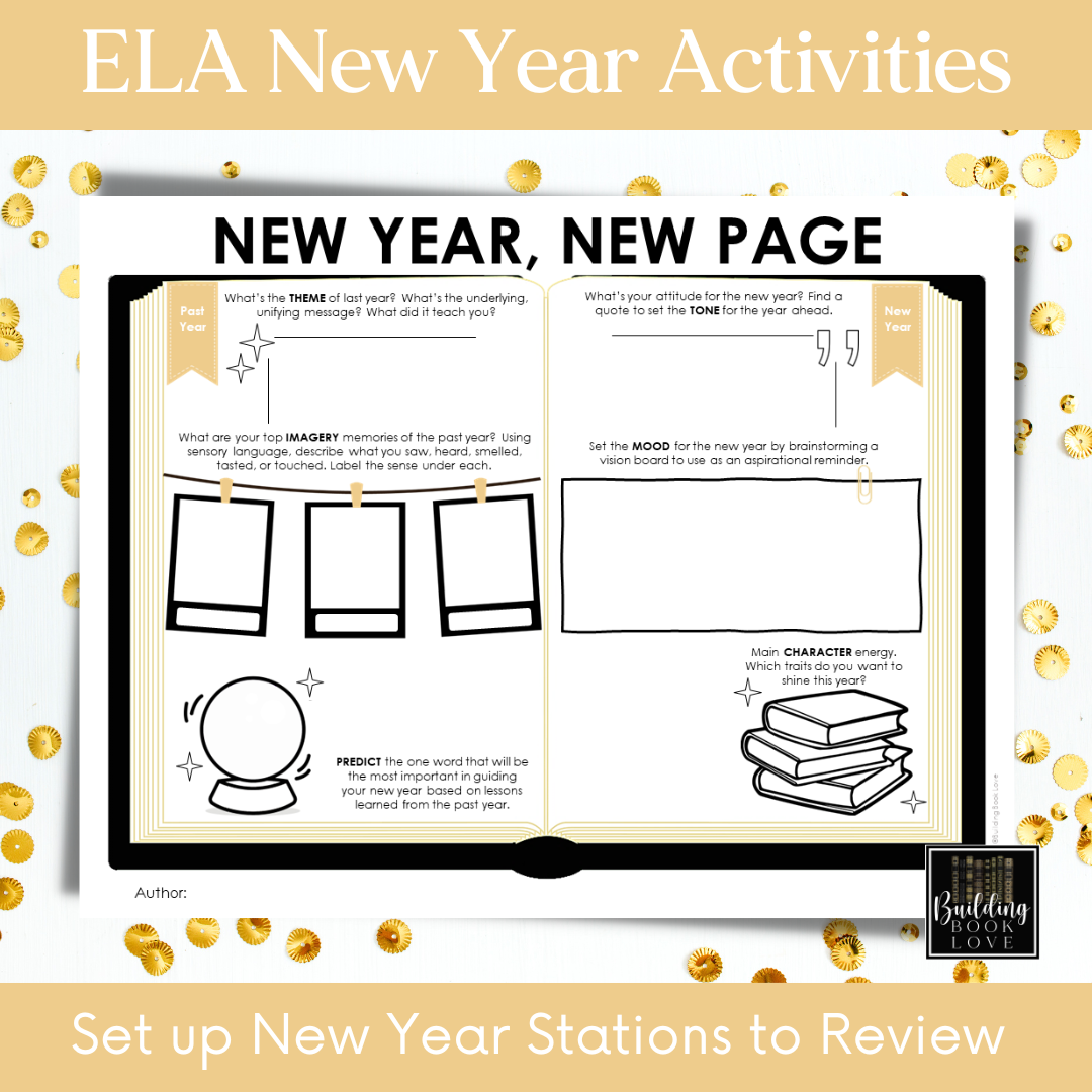 Middle & High School ELA New Year Activities - Building Book Love