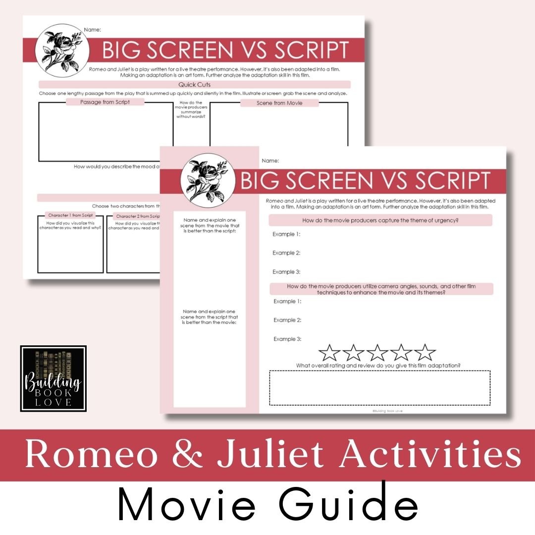 Romeo and Juliet Activities, Teaching Ideas, and Lessons - Building ...