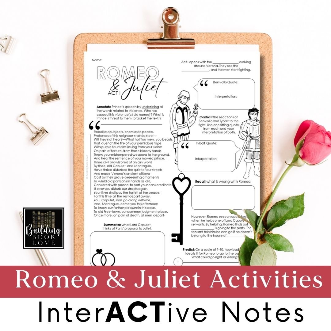 Romeo and Juliet Activities, Teaching Ideas, and Lessons - Building ...