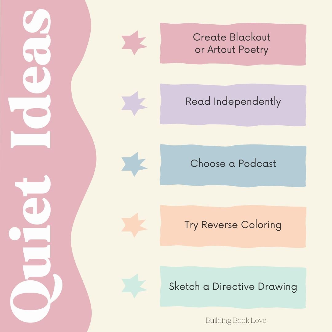 After Testing Activities for Middle and High School - Building Book Love