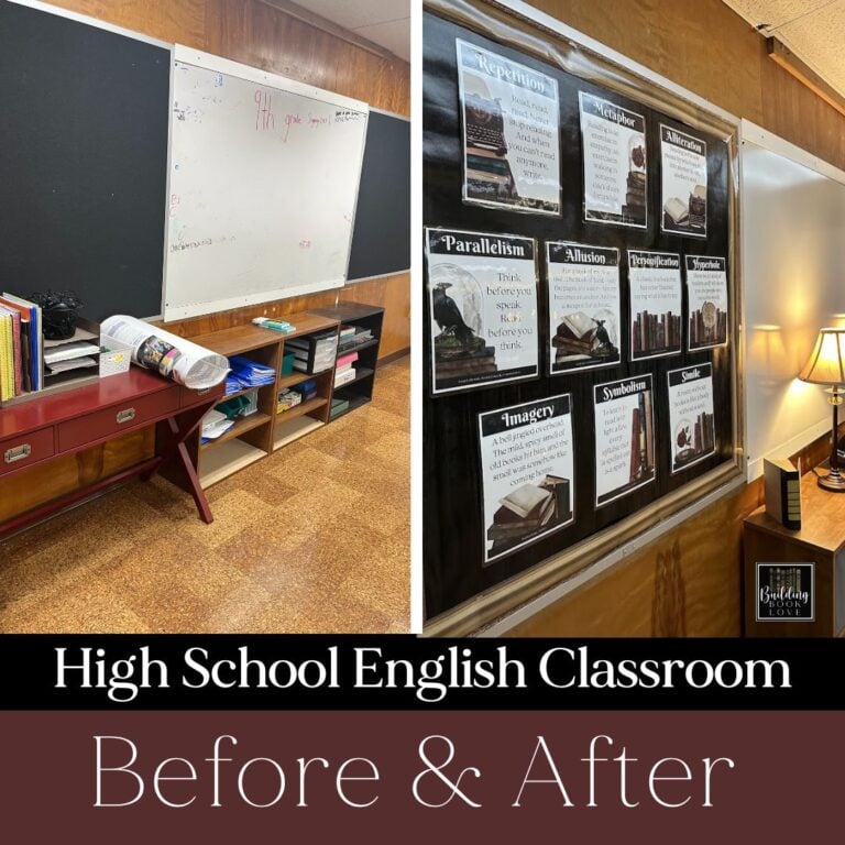 Dark Academia High School English Classroom Decor - Building Book Love