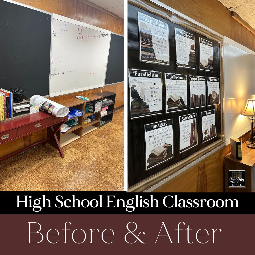 Dark Academia High School English Classroom Decor - Building Book Love