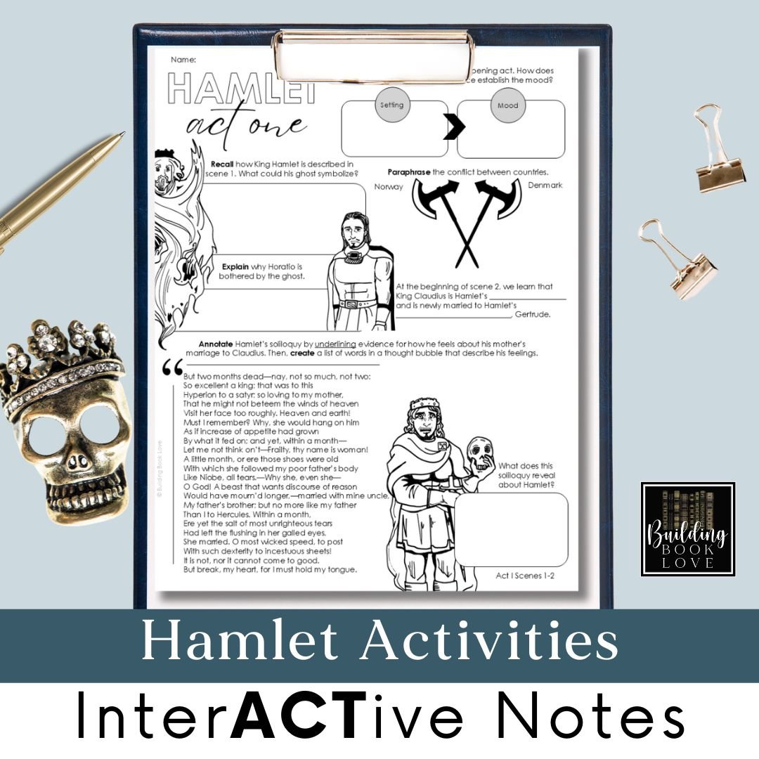 Hamlet Activities: Introduction, Lessons, and Teaching Ideas - Building ...
