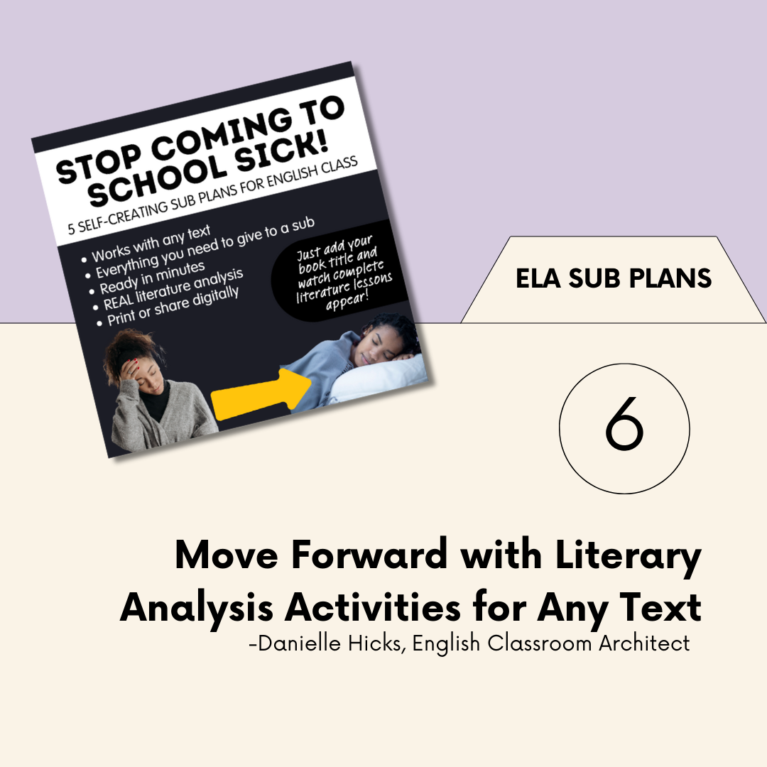 ELA Emergency Sub Plans for Middle School and High School English ...