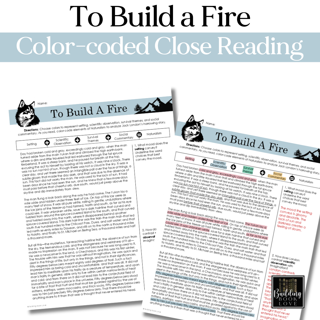 Naturalism Short Story: Teaching To Build a Fire by Jack London ...