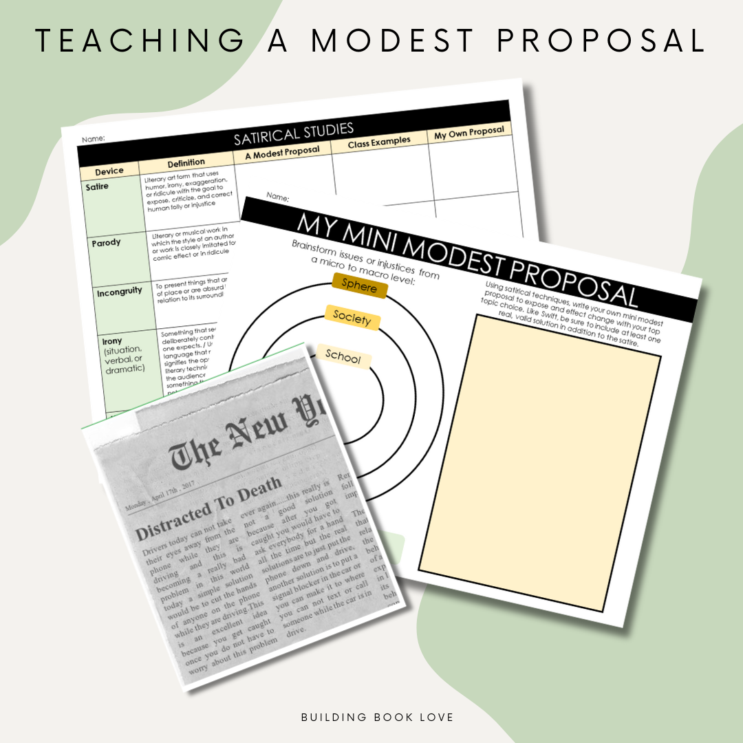 Satire Examples: Teaching A Modest Proposal - Building Book Love