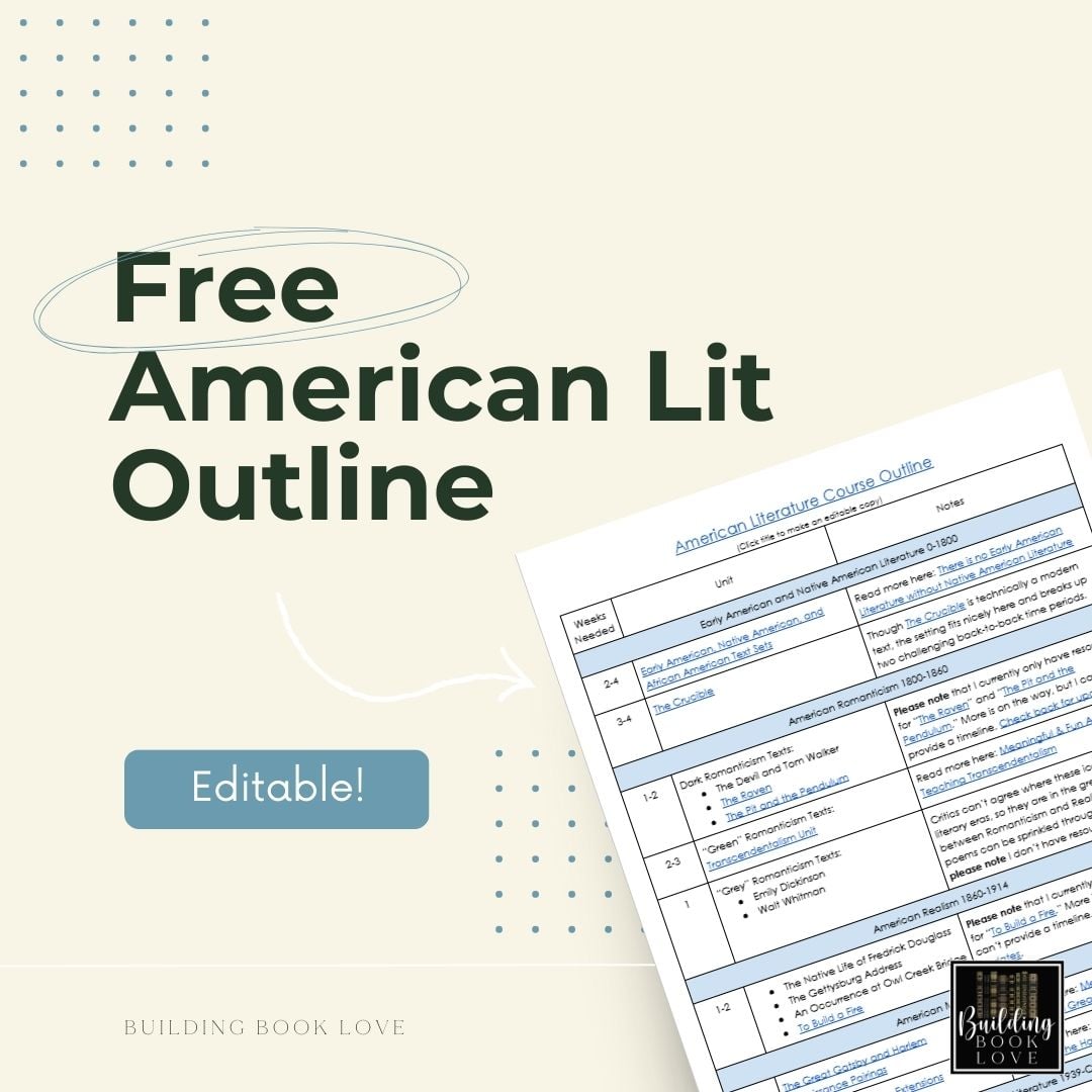 Teaching American Literature: Course Outline, Introduction, & Lesson ...